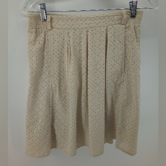 Gianni Bini | Skirts | Gianni Bini Cream Eyelet Boho Bohemian Pleated ...